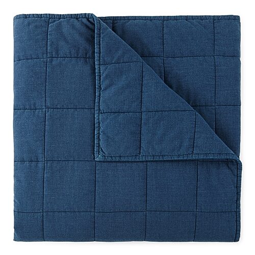 Click here for Linden Street Quilted Throw  One Size  Blue prices
