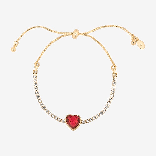 Click here for Bijoux Bar Delicates Gold Tone Womens Red Glass He... prices