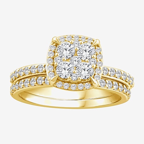 Click here for Womens 1 CT. T.W. Natural White Diamond 10K Gold H... prices
