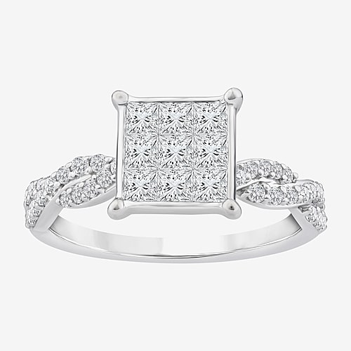 Click here for Womens 1 CT. T.W. Natural White Diamond 10K Gold E... prices