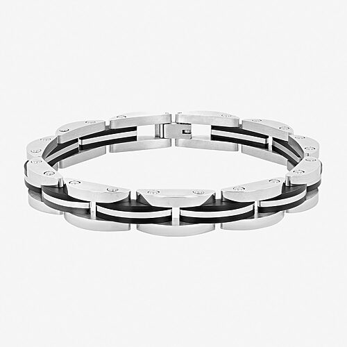 Click here for Mens Stainless Steel Solid 8 1/2 Inch Link Bracele... prices