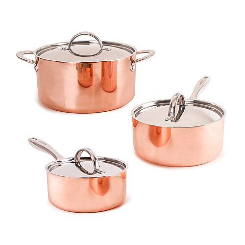 Click here for BergHOFF Vintage-Like Tri-Ply Polished Copper 6 Pi... prices