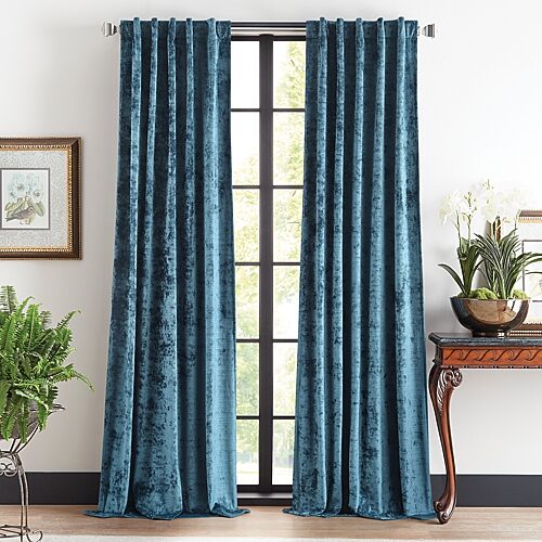 Click here for Martha Stewart Wave Embossed Velvet Rod Pocket Emb... prices
