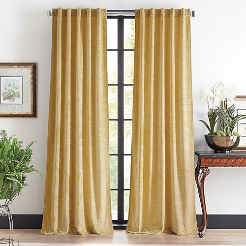 Click here for Martha Stewart Wave Embossed Velvet Rod Pocket Emb... prices