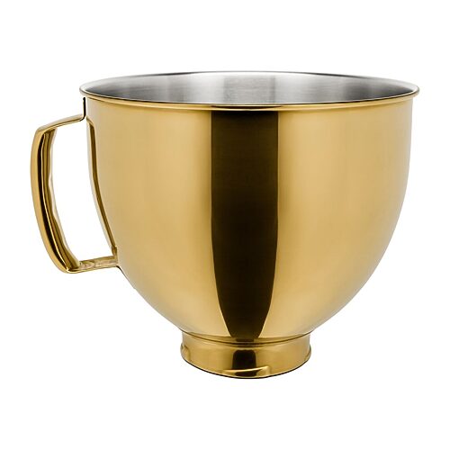 KitchenAid 5Qt Metallic Finish Stainless Steel Mixer Accessory Bowl  One Size  Yellow