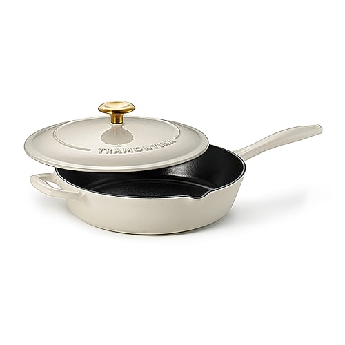 Click here for Tramontina Cast Iron 10 Skillet with Lid - Latte prices