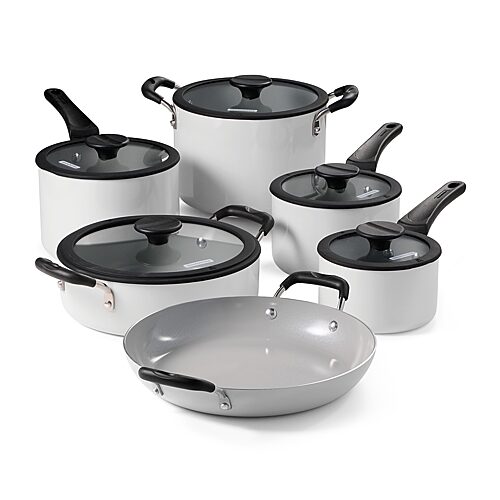 Click here for Tramontina Aluminum Ceramic 11-pc. Nesting Cookwar... prices