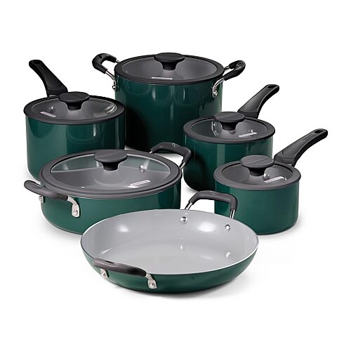 Click here for Tramontina Aluminum Ceramic 11-pc. Nesting Cookwar... prices