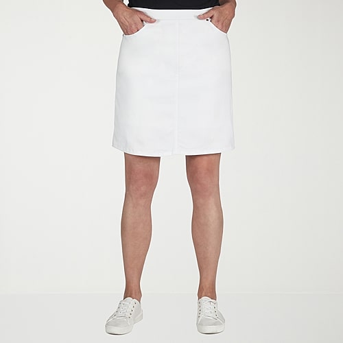 Click here for Hearts Of Palm Womens Mid Rise Skort  6  White prices
