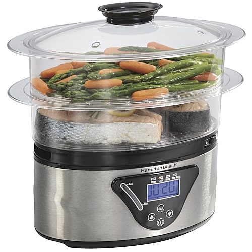 Click here for Hamilton Beach 2-Tier Digital Food Steamer - 37530... prices