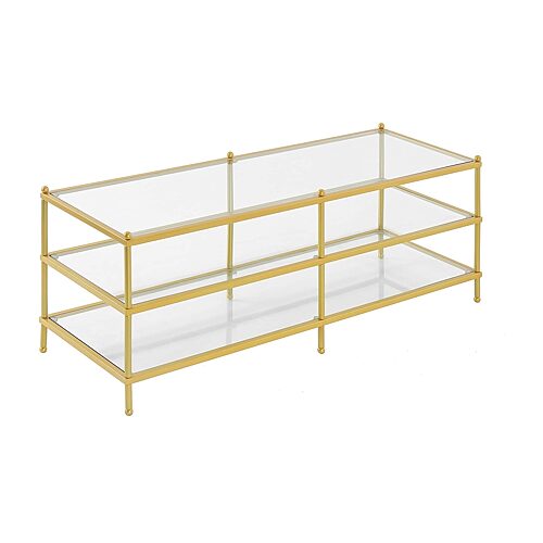 Click here for Royal Crest 3 Tier Glass Coffee Table - Clear Glas... prices