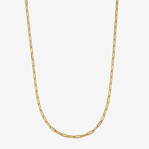 Click here for Womens 18 - 20 Inch 14K Gold Link Necklace Papercl... prices