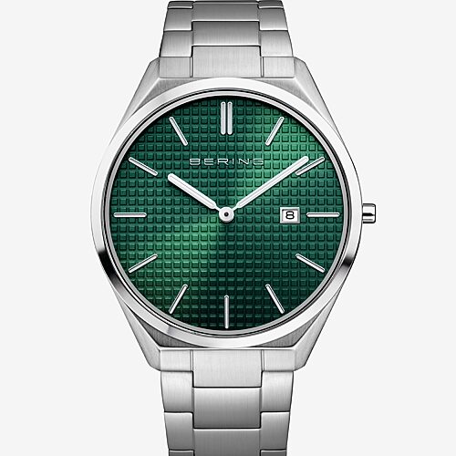Click here for Bering Mens Silver Tone Stainless Steel Bracelet W... prices