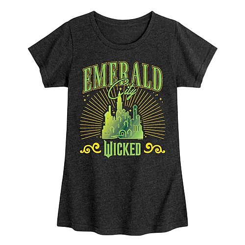 Click here for Wicked Big Girls Emerald City Graphic Tee - Black prices