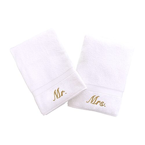Click here for Linum Home Textiles Mr And Mrs 2-pc. Hand Towel  O... prices