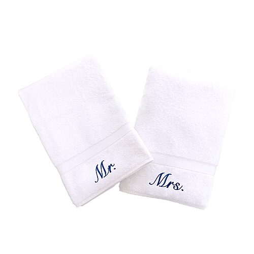 Click here for Linum Home Textiles Mr And Mrs 2-pc. Hand Towel  O... prices
