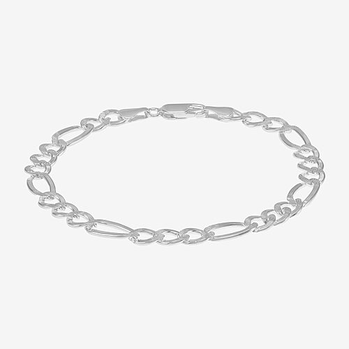 Click here for Womens Sterling Silver 8 1/2 Inch Solid Figaro Cha... prices