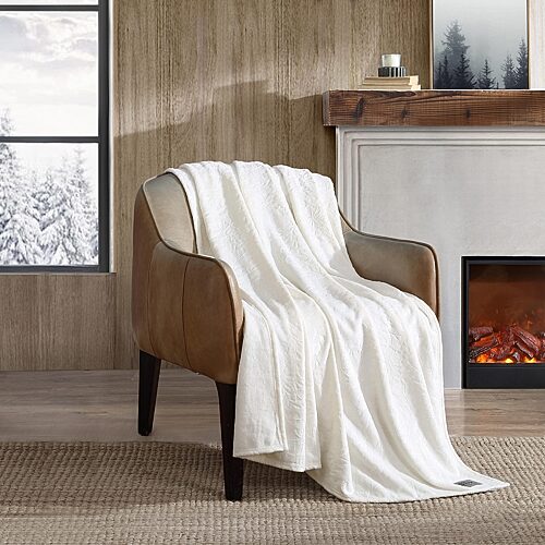 Click here for Eddie Bauer Woodblock Floral Plush-Fleece Throw prices