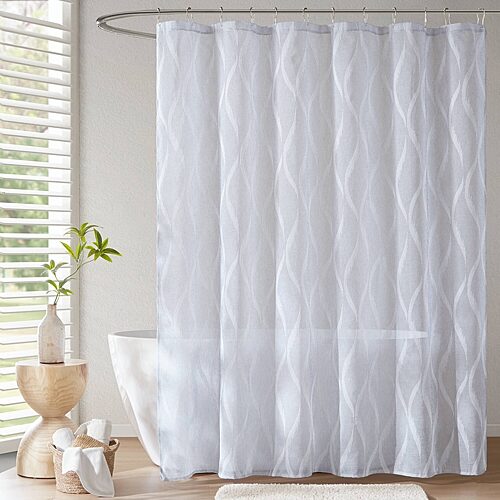 Click here for Madison Park Candice Sheer Shower Curtain  One Siz... prices