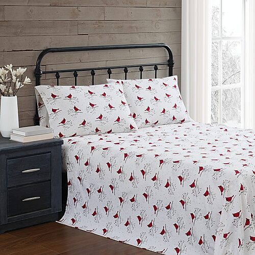 Click here for Truly Soft Cardinals Flannel Sheet Set prices