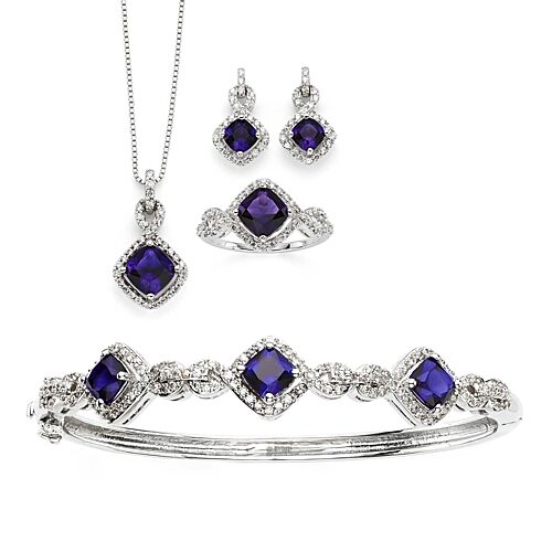 Click here for Lab-Created Amethyst & Cubic Zirconia Silver over... prices