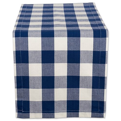 Click here for Buffalo Check Table Runner 14 x 72 - Navy prices