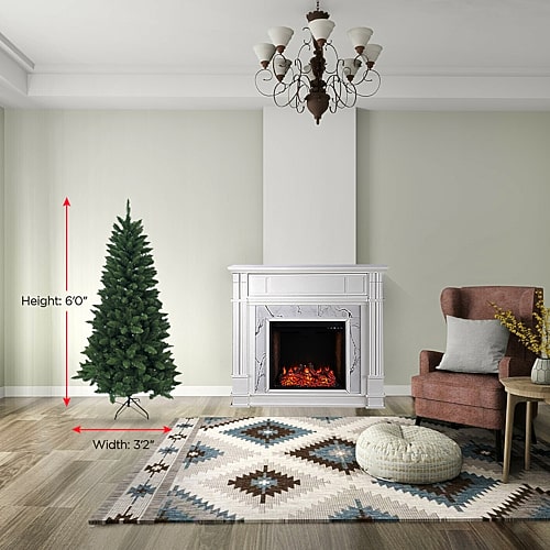 Click here for Kurt Adler 6 ft. Green Pine Christmas Tree  One Si... prices