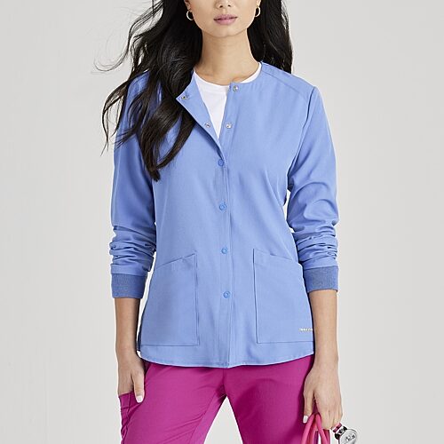 Click here for Skechers Sk401 Stability 2-Pocket Crewneck Snap-Fr... prices
