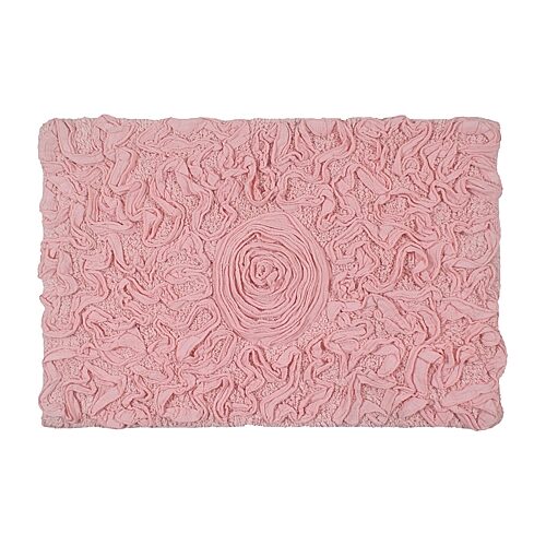 Click here for Home Weavers Bell Flower Bath Rug  17 x 24 - Pink prices