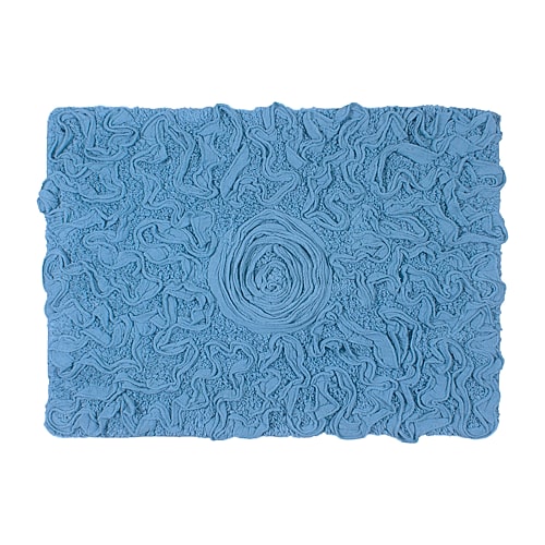 Click here for Home Weavers Bell Flower Bath Rug  17 x 24 - Sky B... prices
