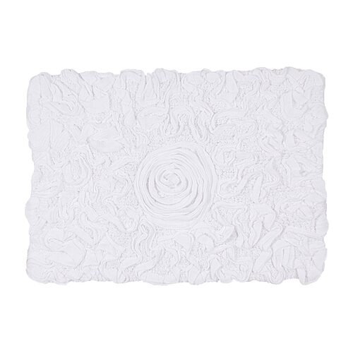 Home Weavers Bell Flower Bath Rug  17 x 24 - White