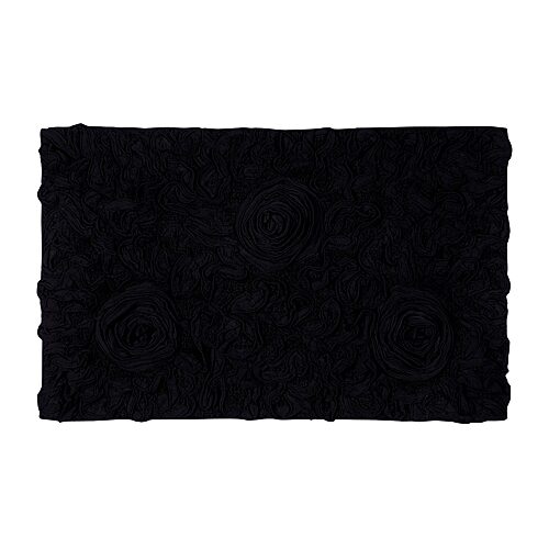 Click here for Home Weavers Bell Flower Bath Rug  21 x 34 - Black prices