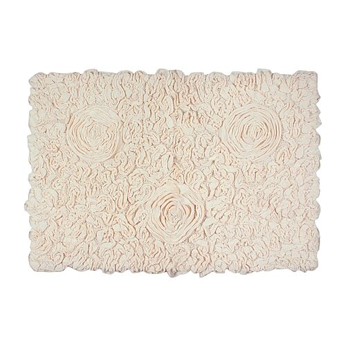 Home Weavers Bell Flower Bath Rug  21 x 34 - Natural