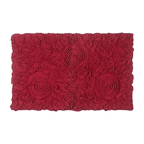 Click here for Home Weavers Bell Flower Bath Rug  21 x 34 - Red prices