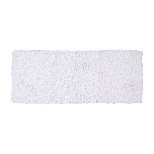 Home Weavers Bell Flower Runner Bath Rug  21 x 54 - White