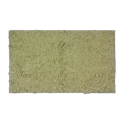 Click here for Home Weavers Bell Flower Bath Rug  24 x 40 - Green prices