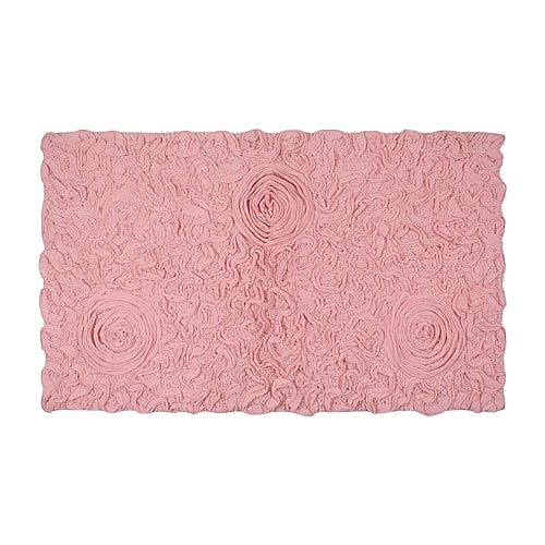 Home Weavers Bell Flower Bath Rug  24 x 40 - Pink