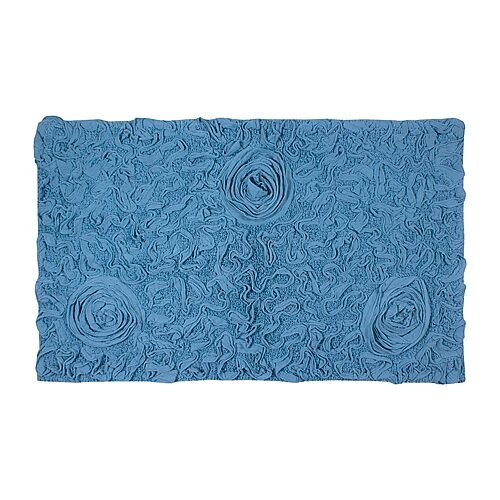 Click here for Home Weavers Bell Flower Bath Rug  24 x 40 - Sky B... prices