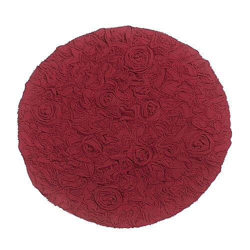 Click here for Home Weavers Bell Flower Bath Rug  30 Round - Red prices