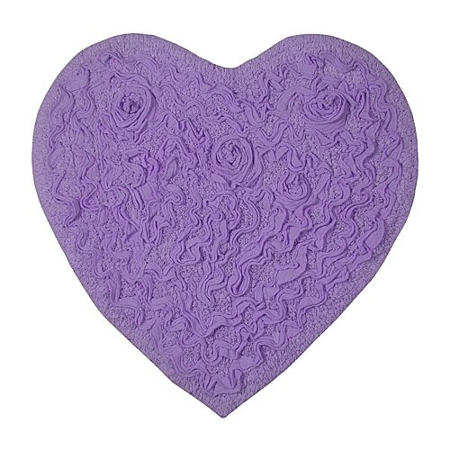 Click here for Home Weavers Inc Bellflower Heart Bath Rug  One Si... prices