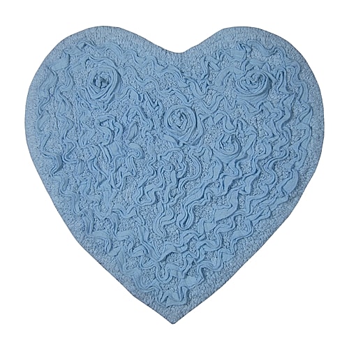 Click here for Home Weavers Inc Bellflower Heart Bath Rug  One Si... prices