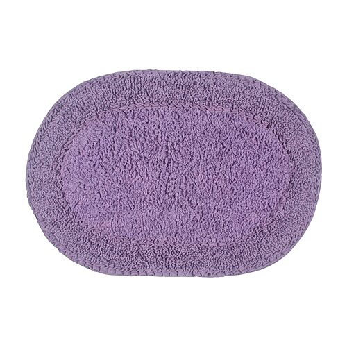 Home Weavers Double Ruffle Bath Rug  17 x 24 - Purple