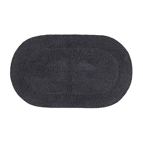 Home Weavers Double Ruffle Bath Rug  21 x 34 - Grey