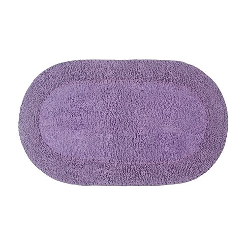 Home Weavers Double Ruffle Bath Rug  21 x 34 - Purple
