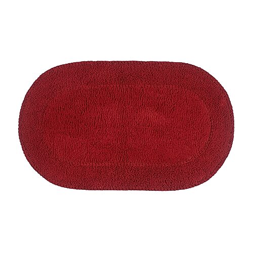 Home Weavers Double Ruffle Bath Rug  21 x 34 - Red
