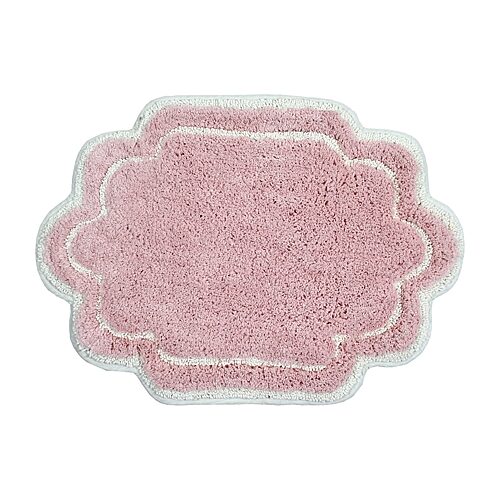 Home Weavers Inc Allure Quick Dry 17X24 Inch Bath Rug  One Size  Pink