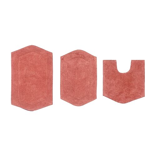 Home Weavers Waterford 3-Pc. Bath Rug Set - Coral