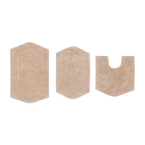 Home Weavers Waterford 3-Pc. Bath Rug Set - Linen