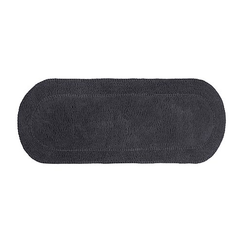 Home Weavers Double Ruffle Bath Rug  21 x 54 - Grey