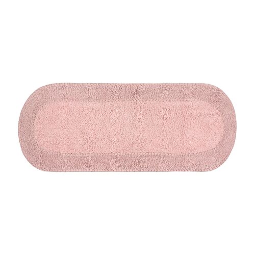 Home Weavers Double Ruffle Bath Rug  21 x 54 - Pink